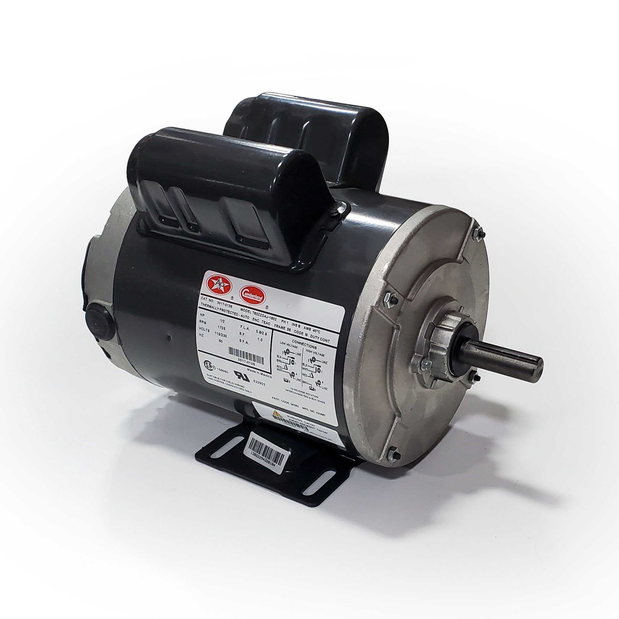 H.H. Motor 1/2 HP 1725 RPM 3017-0136 – QC Supply